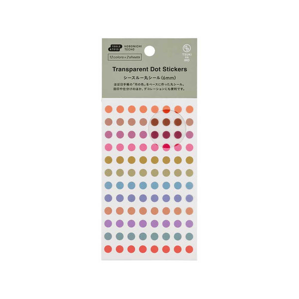Hobonichi TSUKI no IRO: Transparent Dot Stickers | Boston General Store