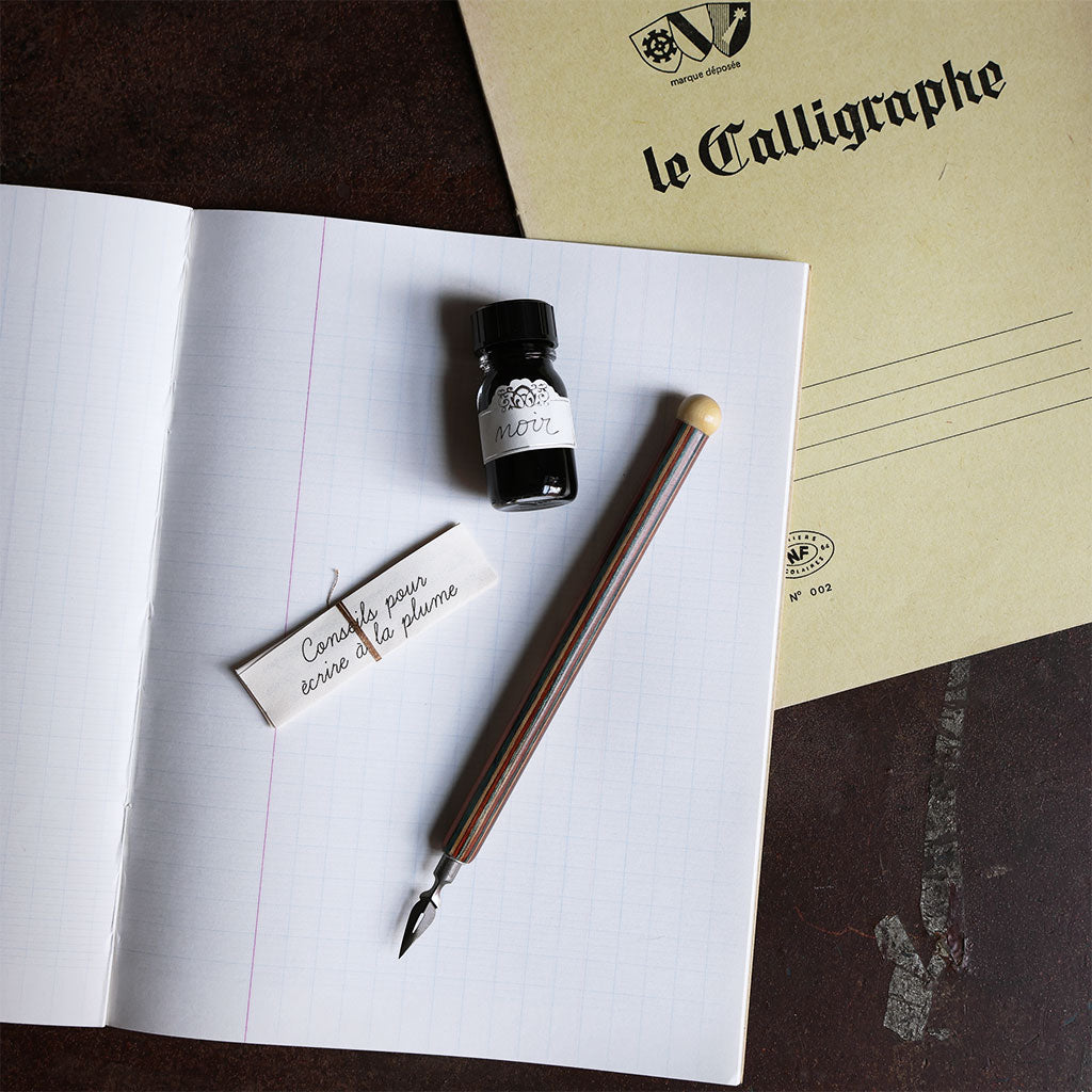 L'Ecritoire Calligraphy Set with Dip Pen + Ink | Boston General Store