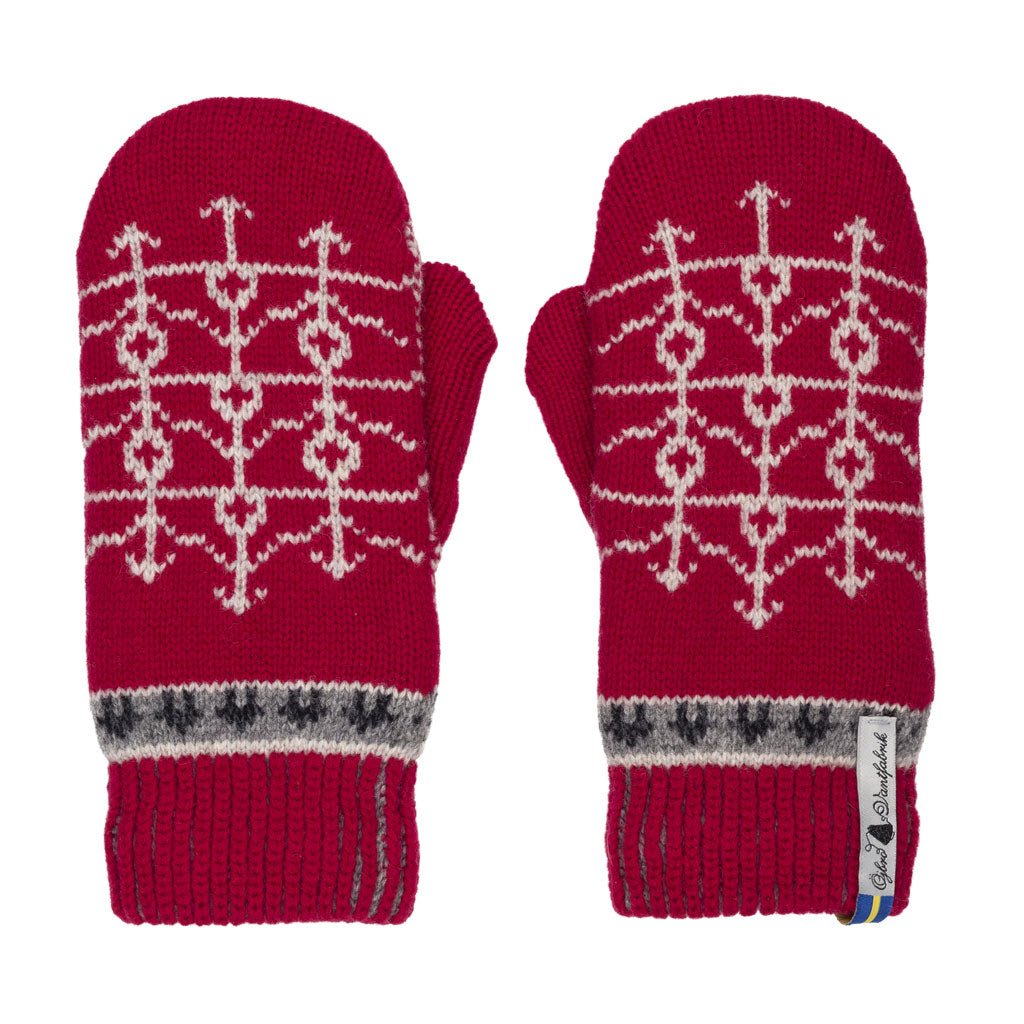 Öjbro Vantfabrik Ekshärad Röd Wool Mitten | Boston General Store