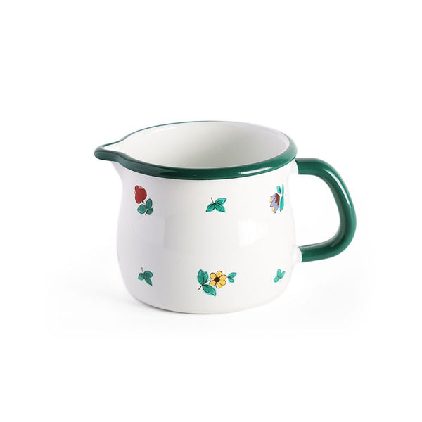 Riess Enamel Pouring Jug, Country Floral | Boston General Store