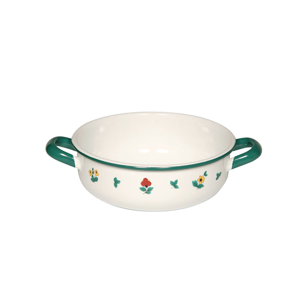 Riess Enamel Farmers Bowl, Country Floral | Boston General Store
