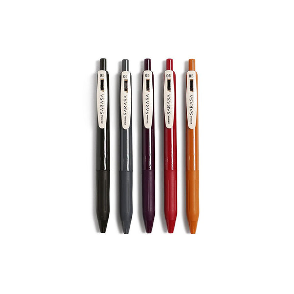 Zebra Sarasa Clip 0.5 Gel Pen, Vintage Colors - Set of 5 | Boston ...